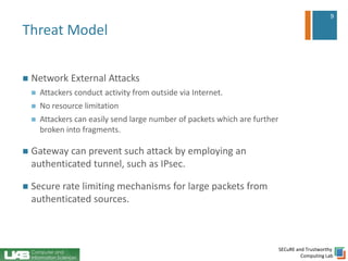 SecuPAN: A Security Scheme to Mitigate Fragmentation-Based Network Attacks in 6LoWPAN | PPT