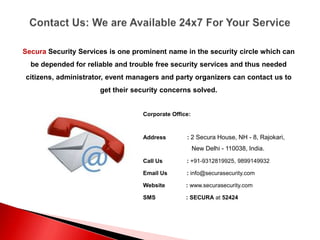 Secura Security India Overview | PPTX