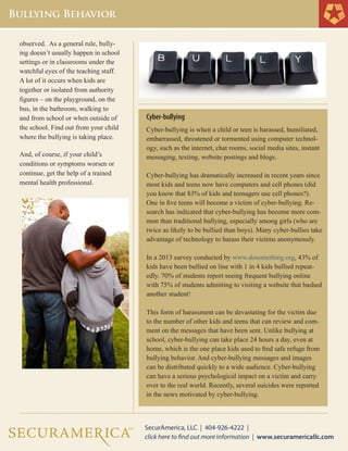 SecurAlert September 2014 - Bullying | PDF