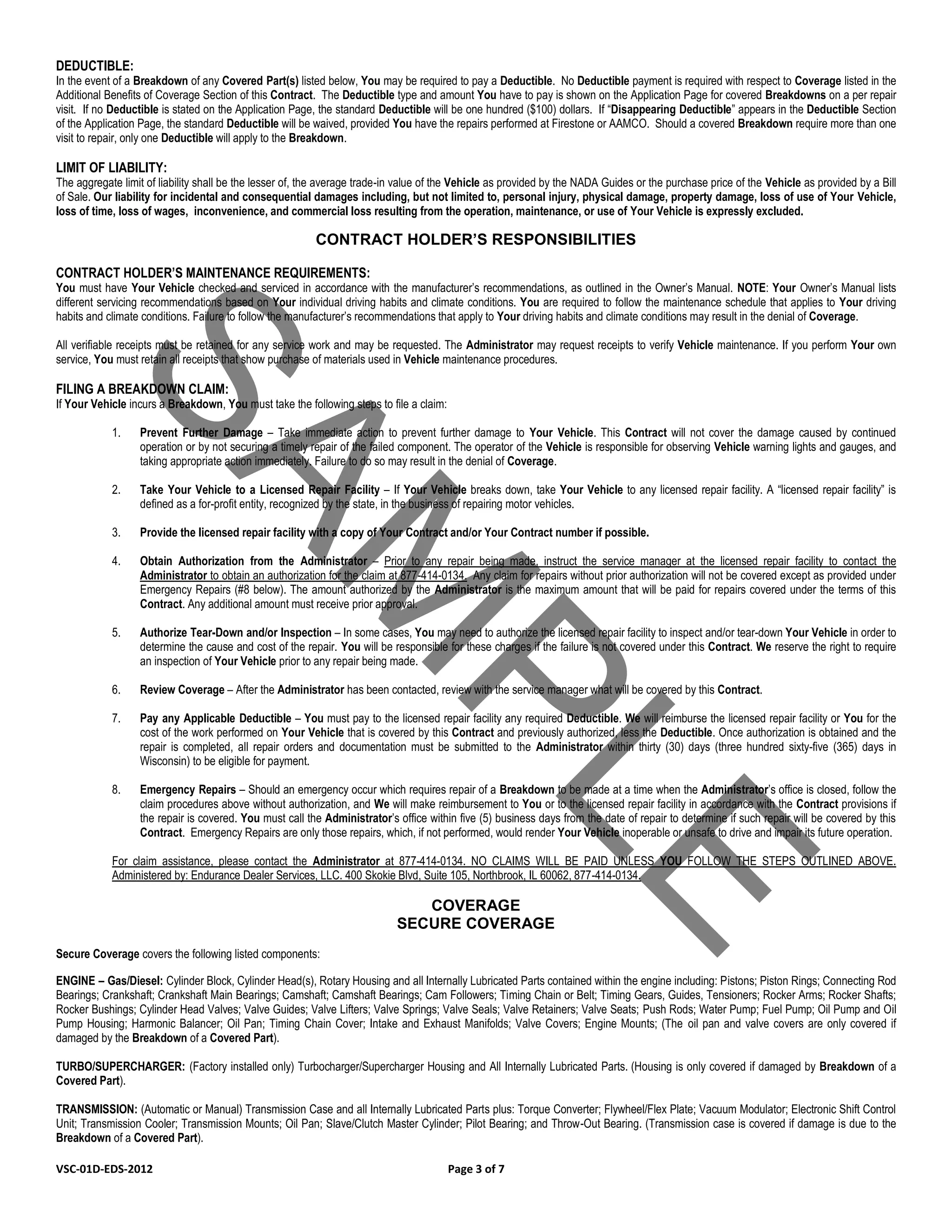 Endurance Secure Coverage Plan | PDF | Motor Insurance | Insurance