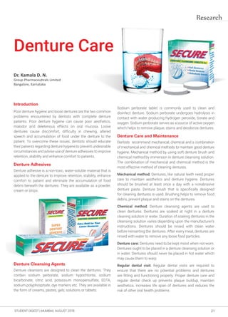 Denture Care and maintainance | PDF