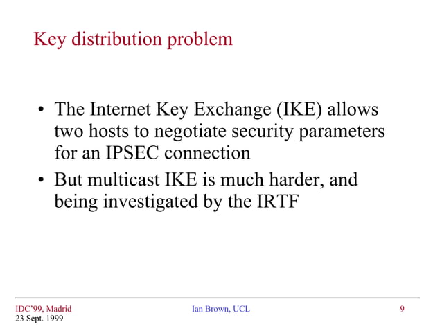 Secure Multicast Conferencing Ppt