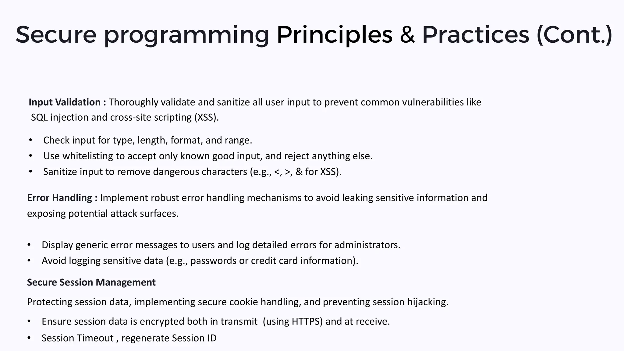 Secure Software Design and Secure Programming | PDF