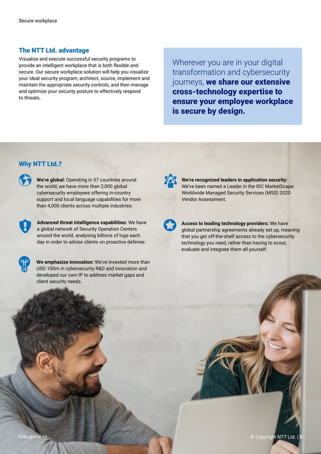 Enable your employees to work securely from anywhere with digital workplace | PDF