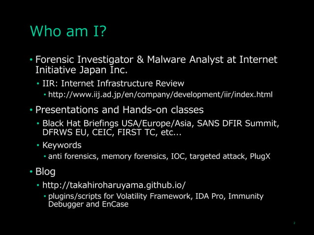 openioc_scan - IOC scanner for memory forensics | PPT