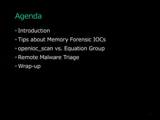 openioc_scan - IOC scanner for memory forensics | PDF