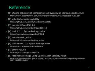 openioc_scan - IOC scanner for memory forensics | PPT