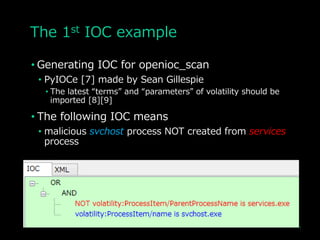 openioc_scan - IOC scanner for memory forensics | PPT