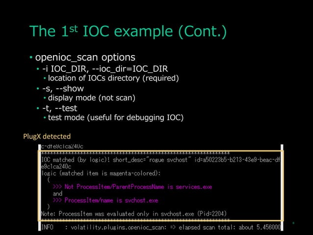 openioc_scan - IOC scanner for memory forensics | PPT