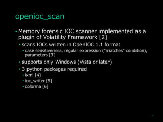 openioc_scan - IOC scanner for memory forensics | PPT