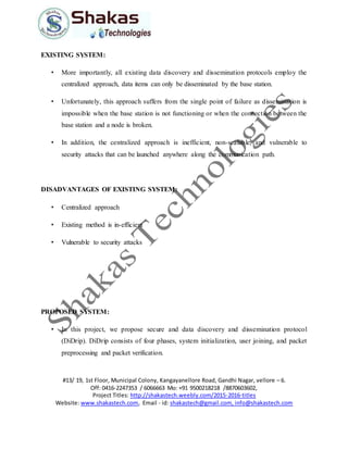 Secure and distributed data discovery and dissemination in wireless sensor networks | PDF