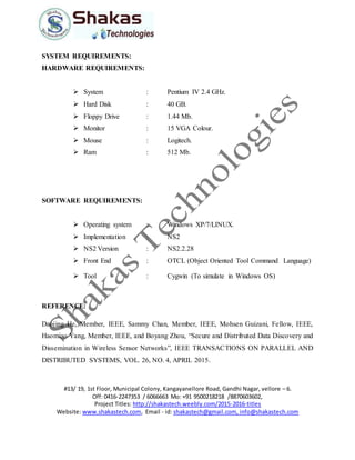 Secure and distributed data discovery and dissemination in wireless sensor networks | PDF