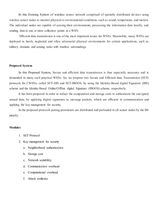 IEEE 2014 DOTNET PARALLEL DISTRIBUTED PROJECTS Secure and efficient data transmission for ...