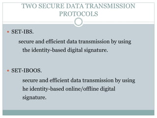 Secure and efficient data transmission for cluster based wireless sensor network | PPT