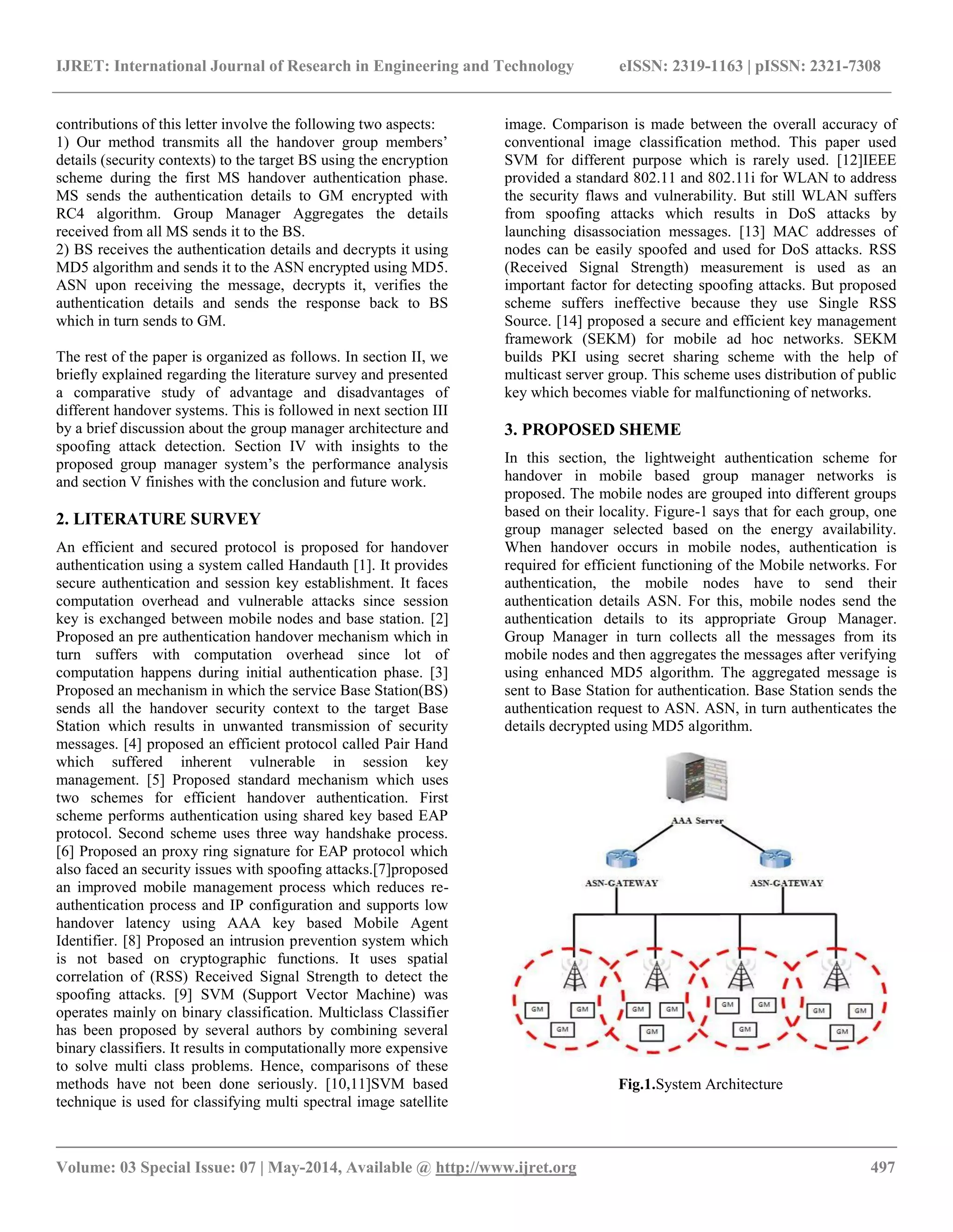 Secure And Efficient Handover Authentication And Detection Of Spoofing 2024