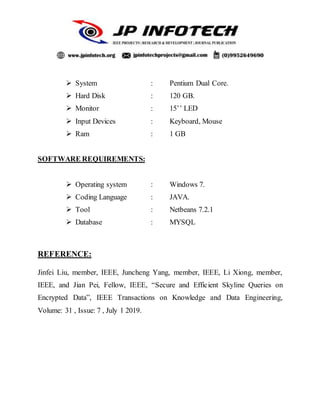 Secure and efficient skyline queries on encrypted data | PDF