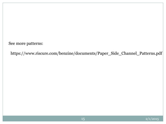 Secure application programming in the presence of side channel attacks | PPT