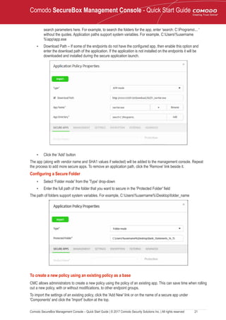 Comodo SecureBox Management Console – Quick Start Guide | PDF