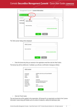 Comodo SecureBox Management Console – Quick Start Guide | PDF