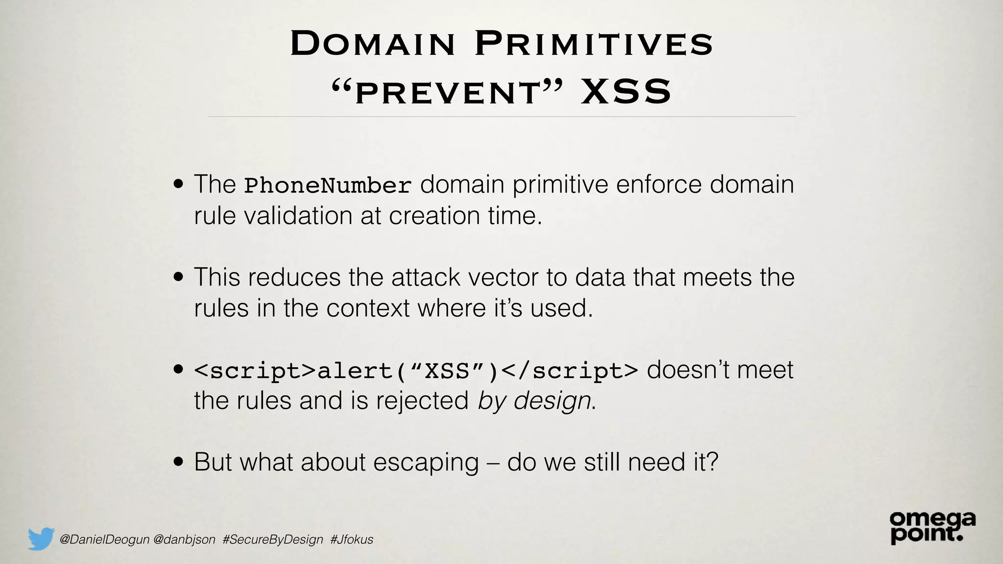 Secure by Design - Jfokus 2018 tutorial | PPT