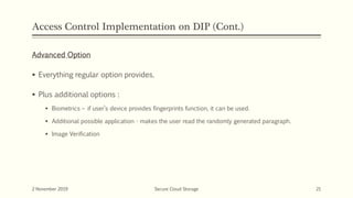 Secure cloud storage | PPT