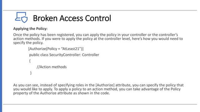 Defending broken access control in .NET