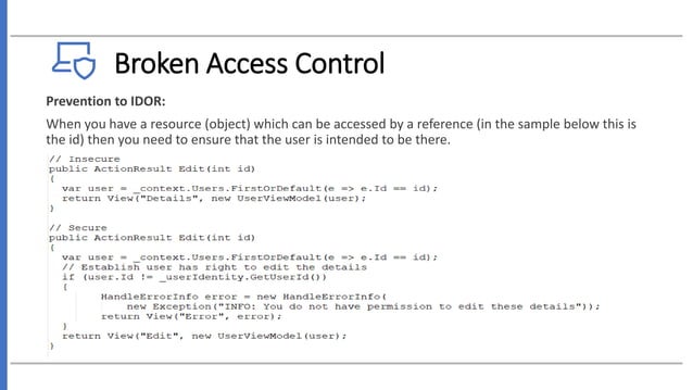 Defending broken access control in .NET