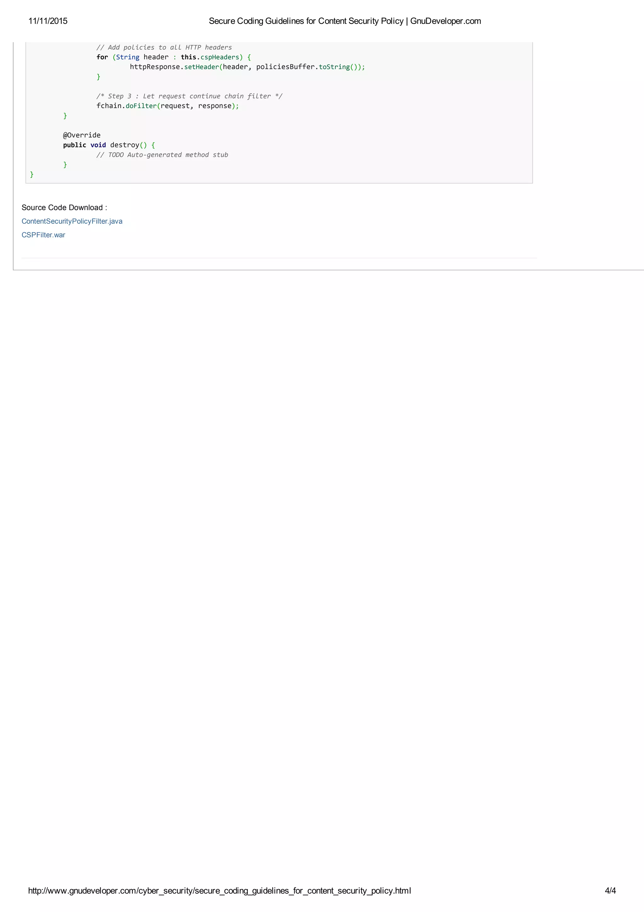 Secure Coding Guidelines For Content Security Policy Pdf Free Download 