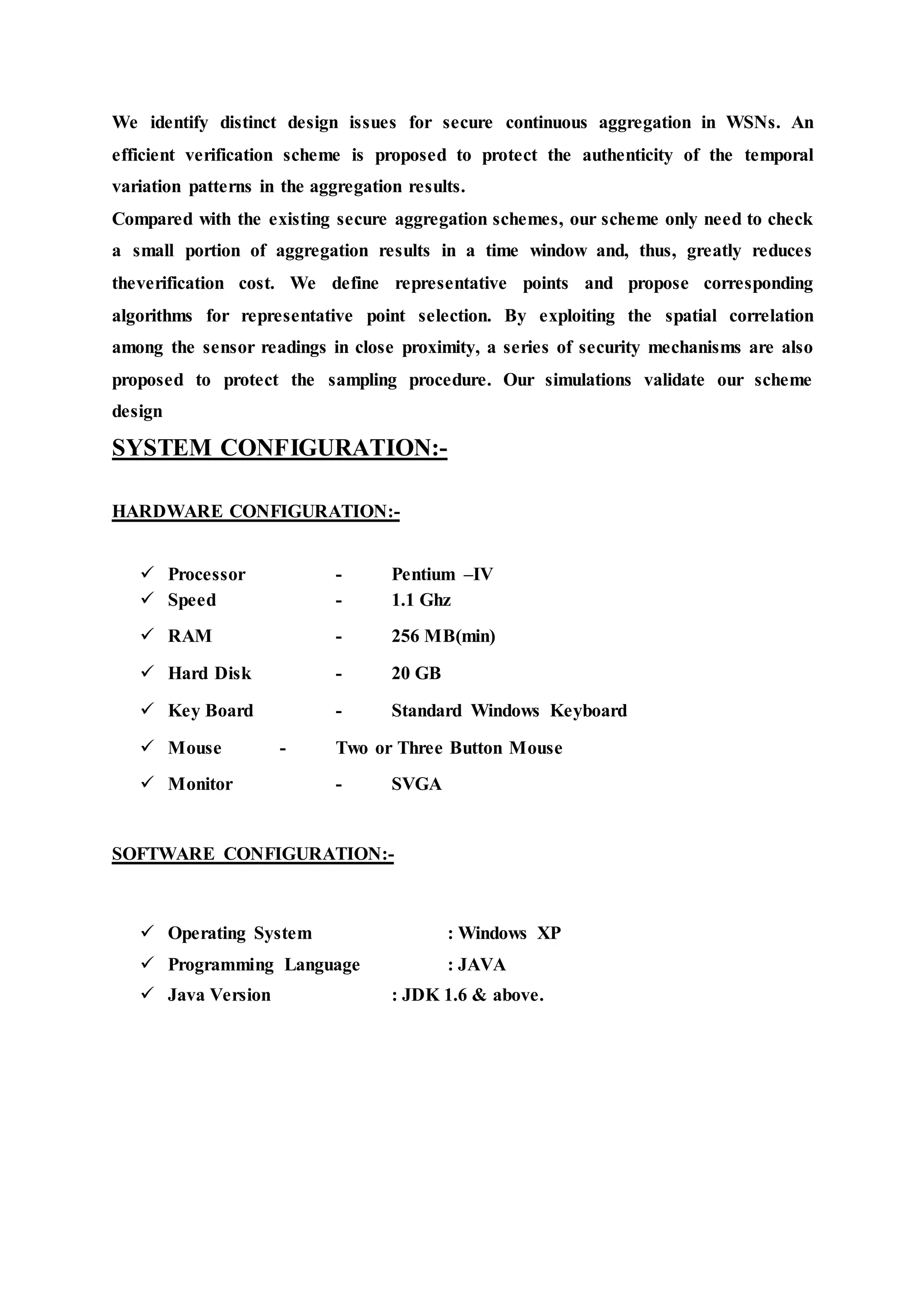IEEE 2014 JAVA NETWORKING PROJECTS Secure continuous aggregation in wireless sensor networks | PDF