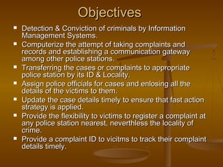 Secure crime identification system | PPT