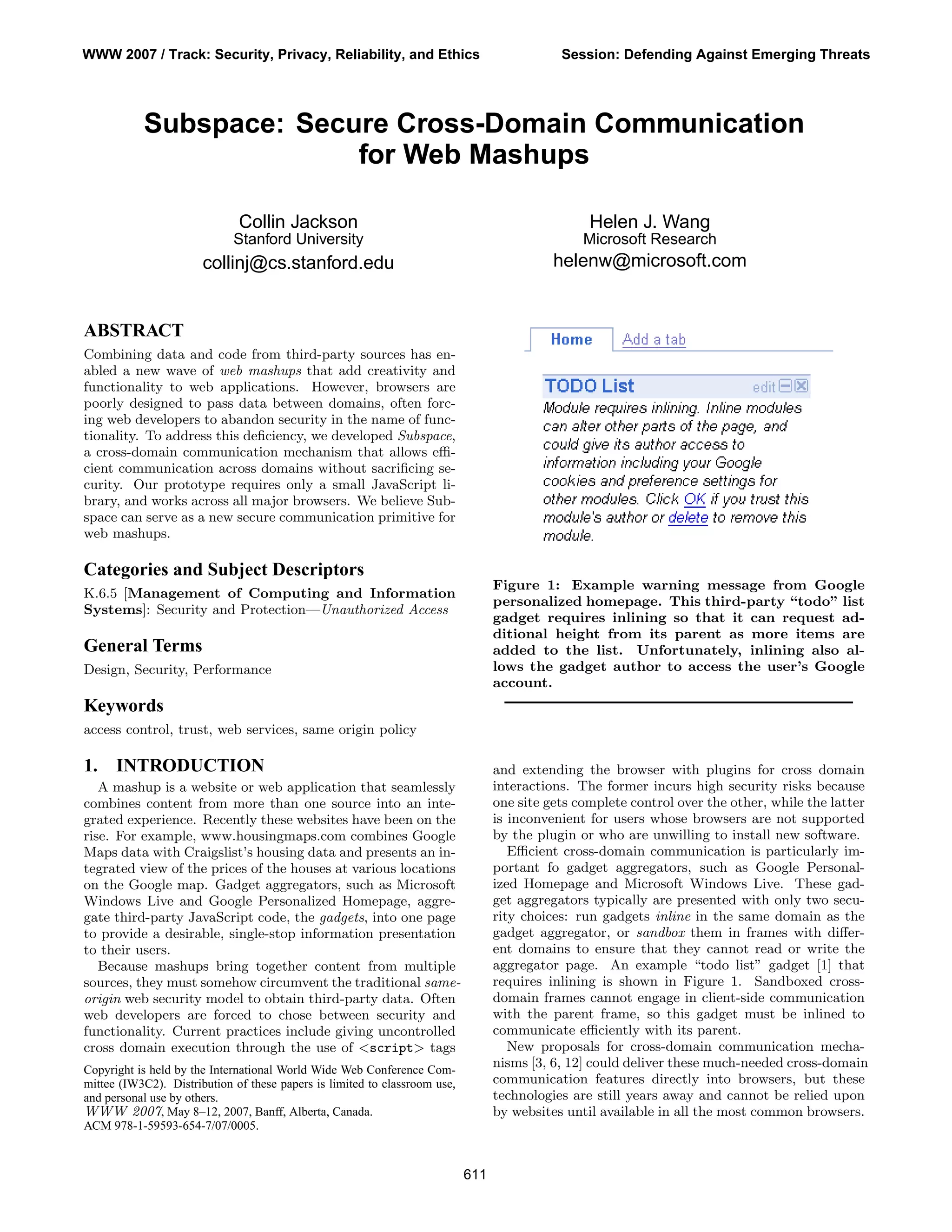 Secure Cross Domain Communication | PPT