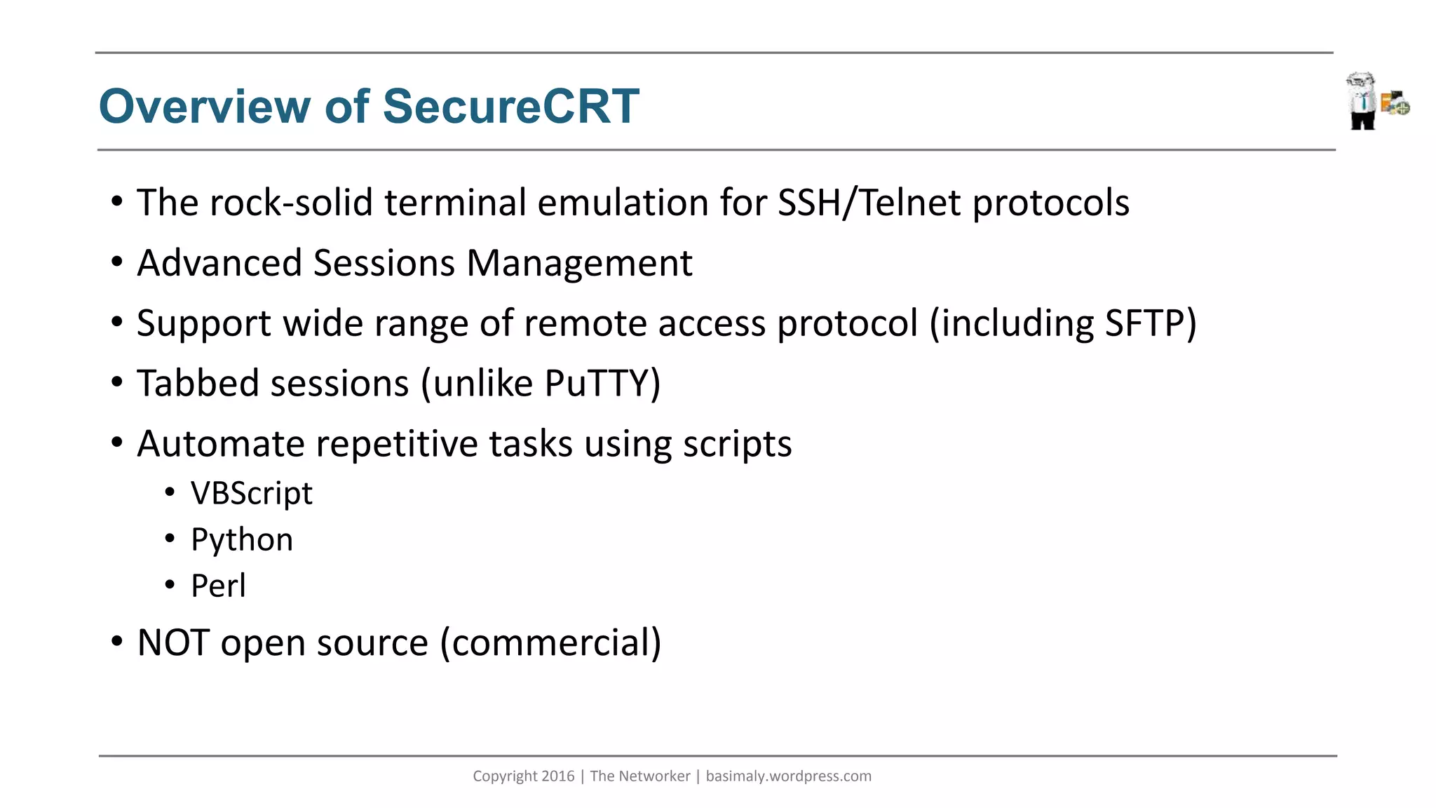Vandyke SecureCRT tips and tricks | PPTX