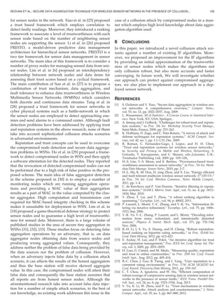 Secure Data Aggregation Technique for Wireless Sensor Networks in the Presence of Collusion ...