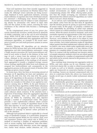 Secure Data Aggregation Technique for Wireless Sensor Networks in the Presence of Collusion ...