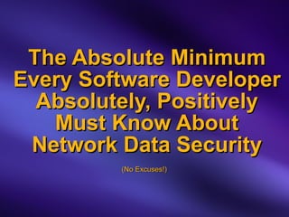 Network Security: Standards and Cryptography | PPT