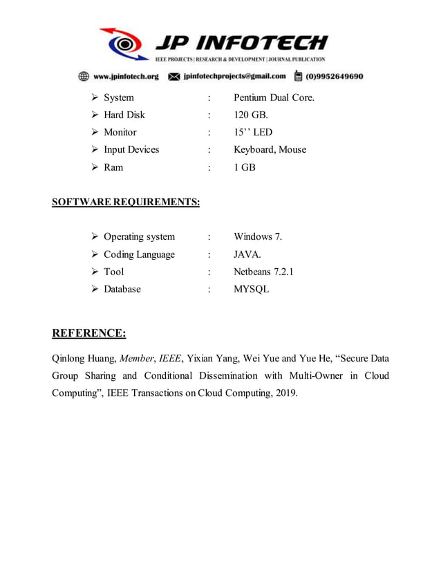 Secure Data Group Sharing and Conditional Dissemination with Multi-Owner in Cloud Computing | DOCX