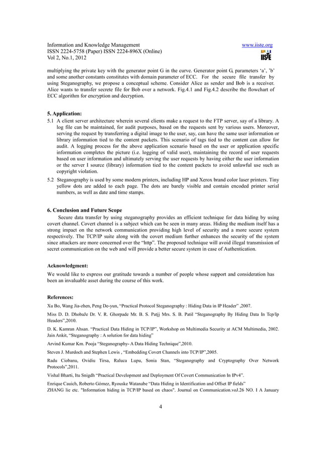 Secure data transmission by using steganography | PDF