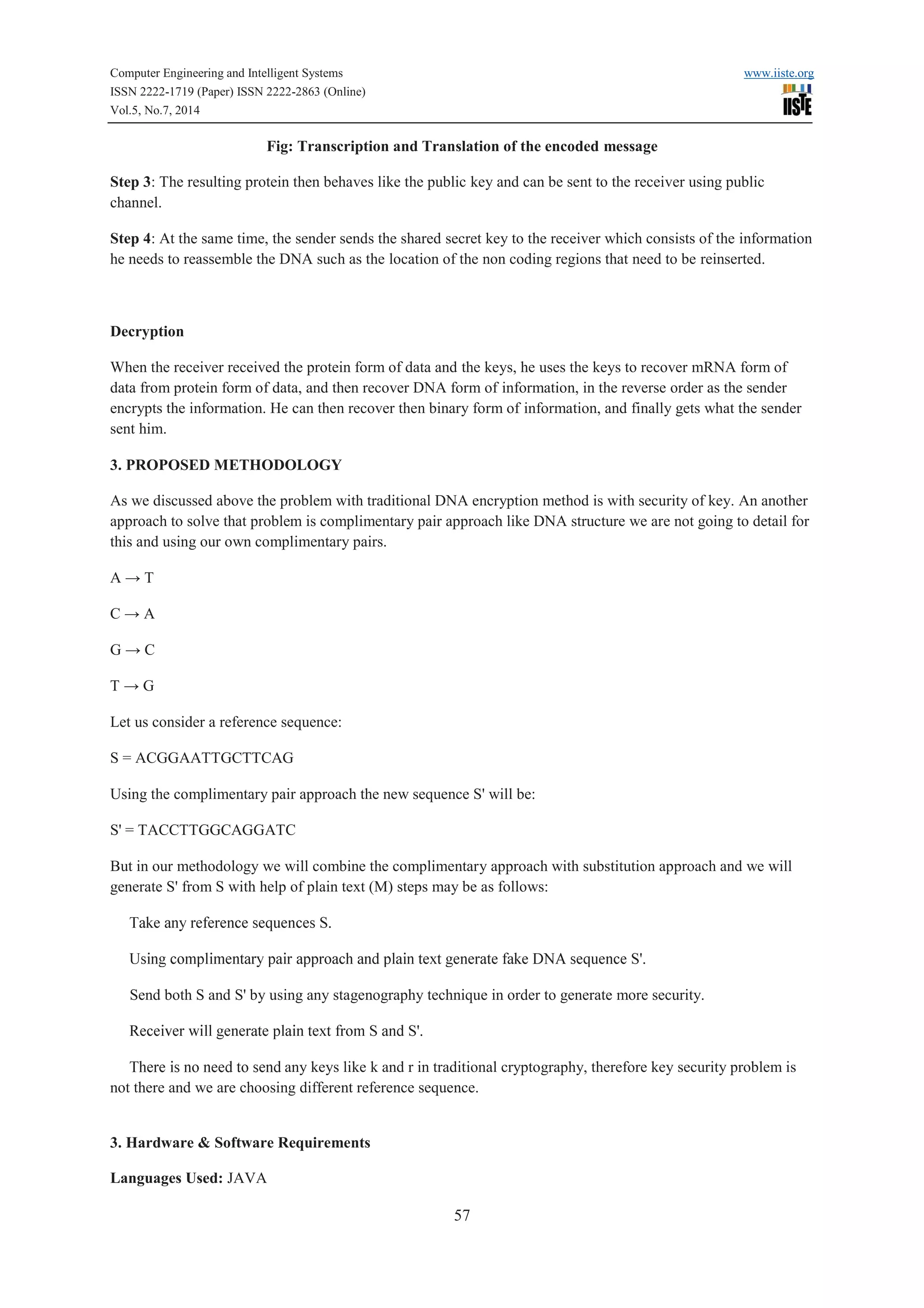 Secure Data Transmission Using Dna Encryption Pdf