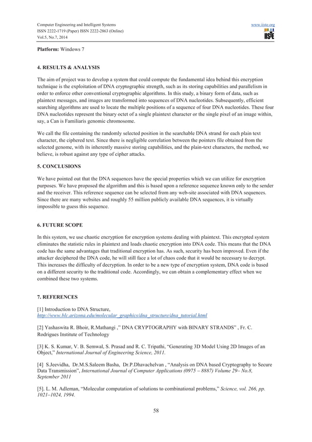 Secure data transmission using dna encryption | PDF