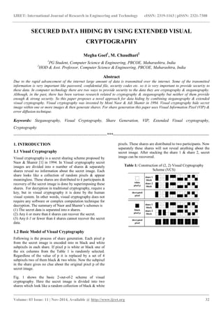 Secured data hiding by using extended visual | PDF