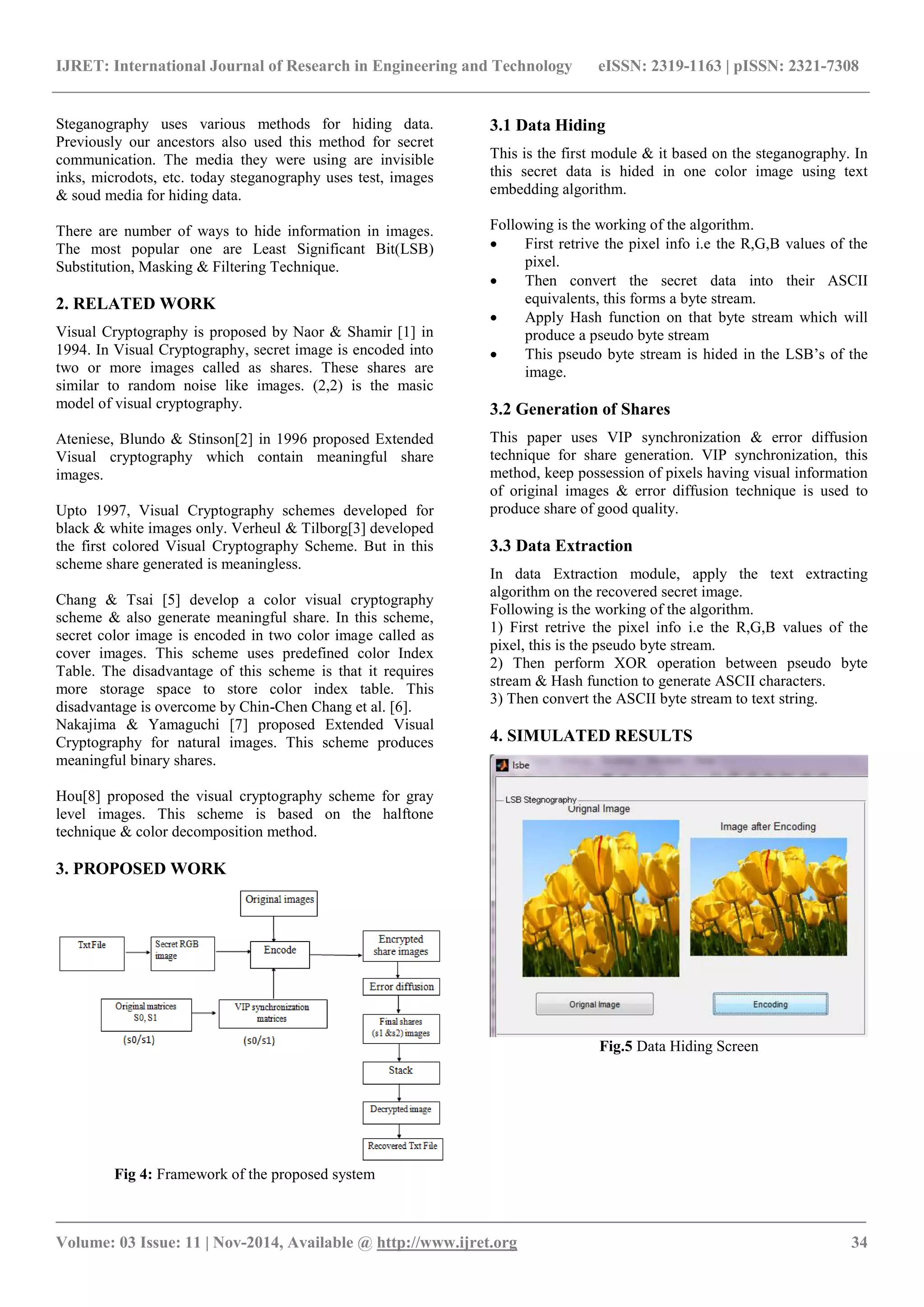Secured data hiding by using extended visual cryptography | PDF