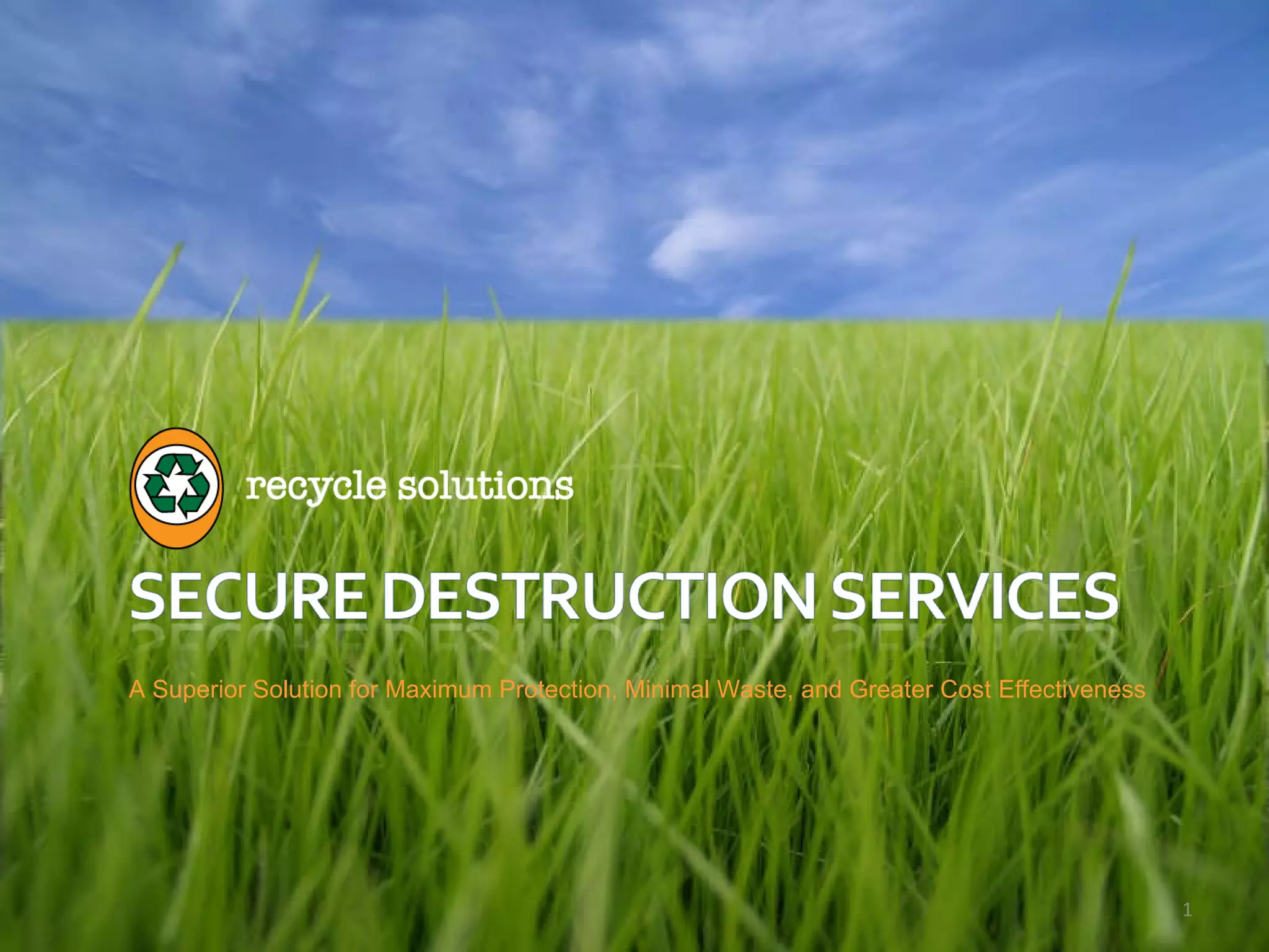 Secure destruction services | PPT