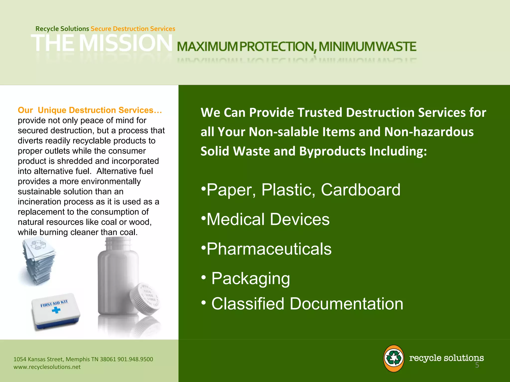 Secure destruction services | PPT