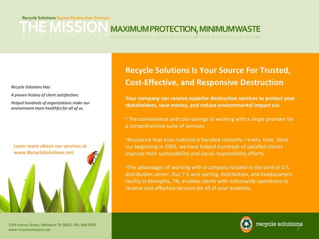 Secure destruction services | PPT