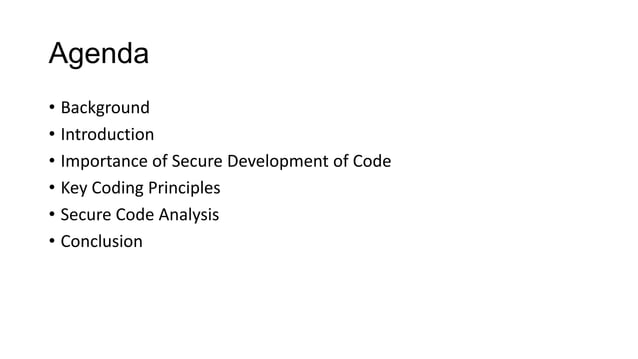 Secure development of code | PPTX