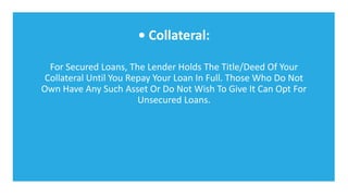 Secured Loan Vs. Unsecured Loan - Which One Is Better For You? | PPTX