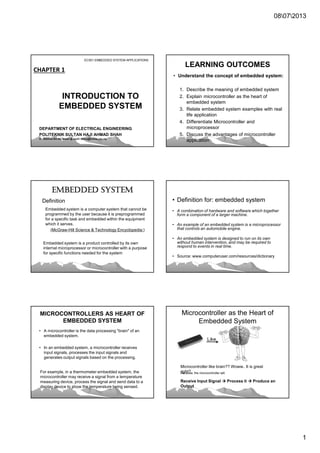 Embedded system (Chapter 1) | PDF