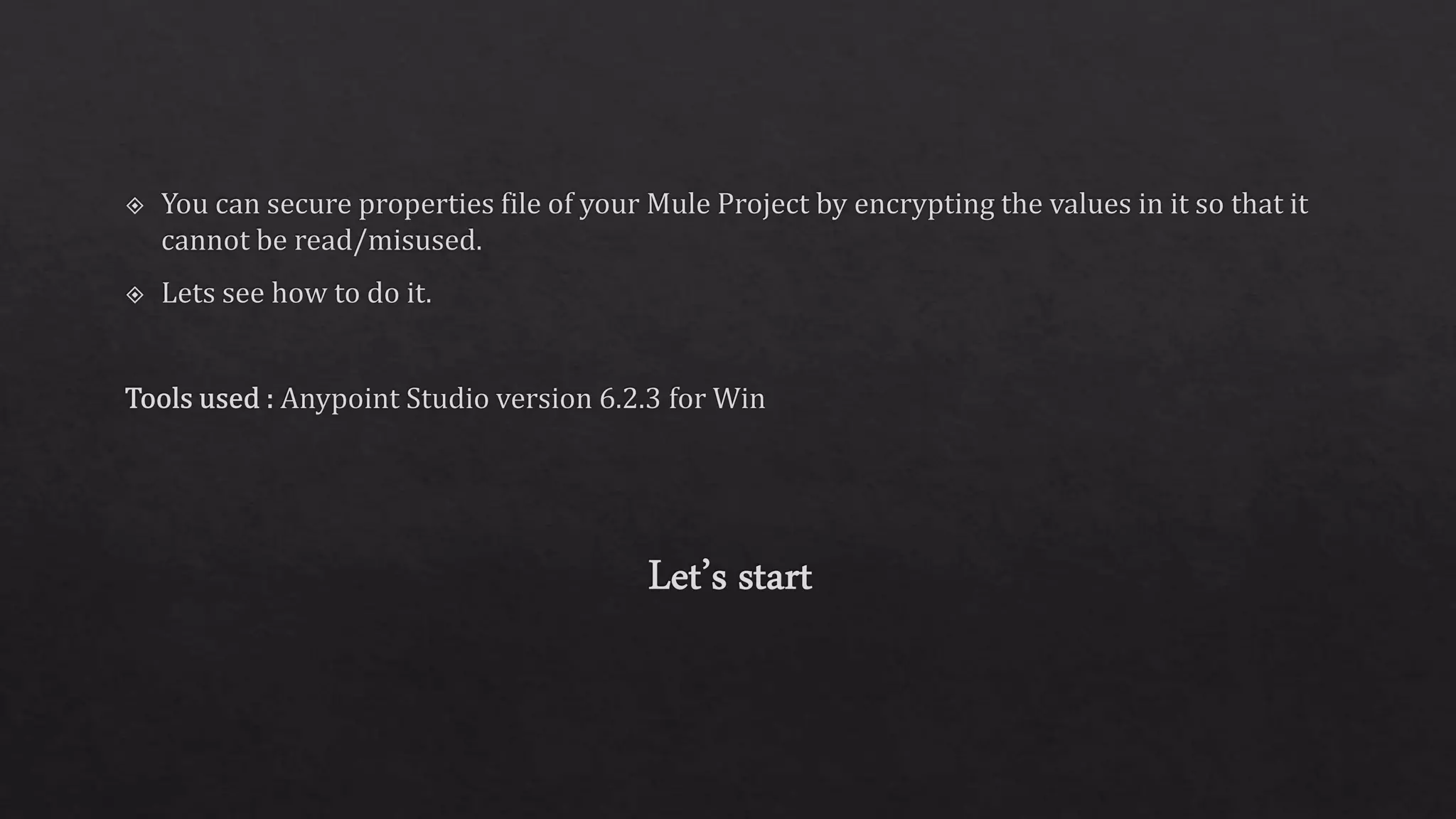 Secured properties file – mule | PPSX