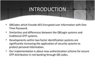 Secured qr code [Pankaj Jeswani and Team] | PPT | Free Download
