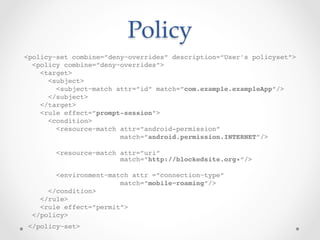 SecureDroid: An Android Security Framework Extension for Context-Aware policy Enforcement | PDF